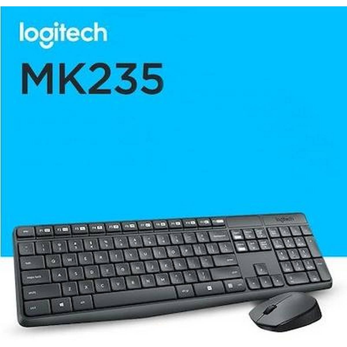 Logitech MK235 Wireless Keyboard and Mouse Combo Black - Victory Store