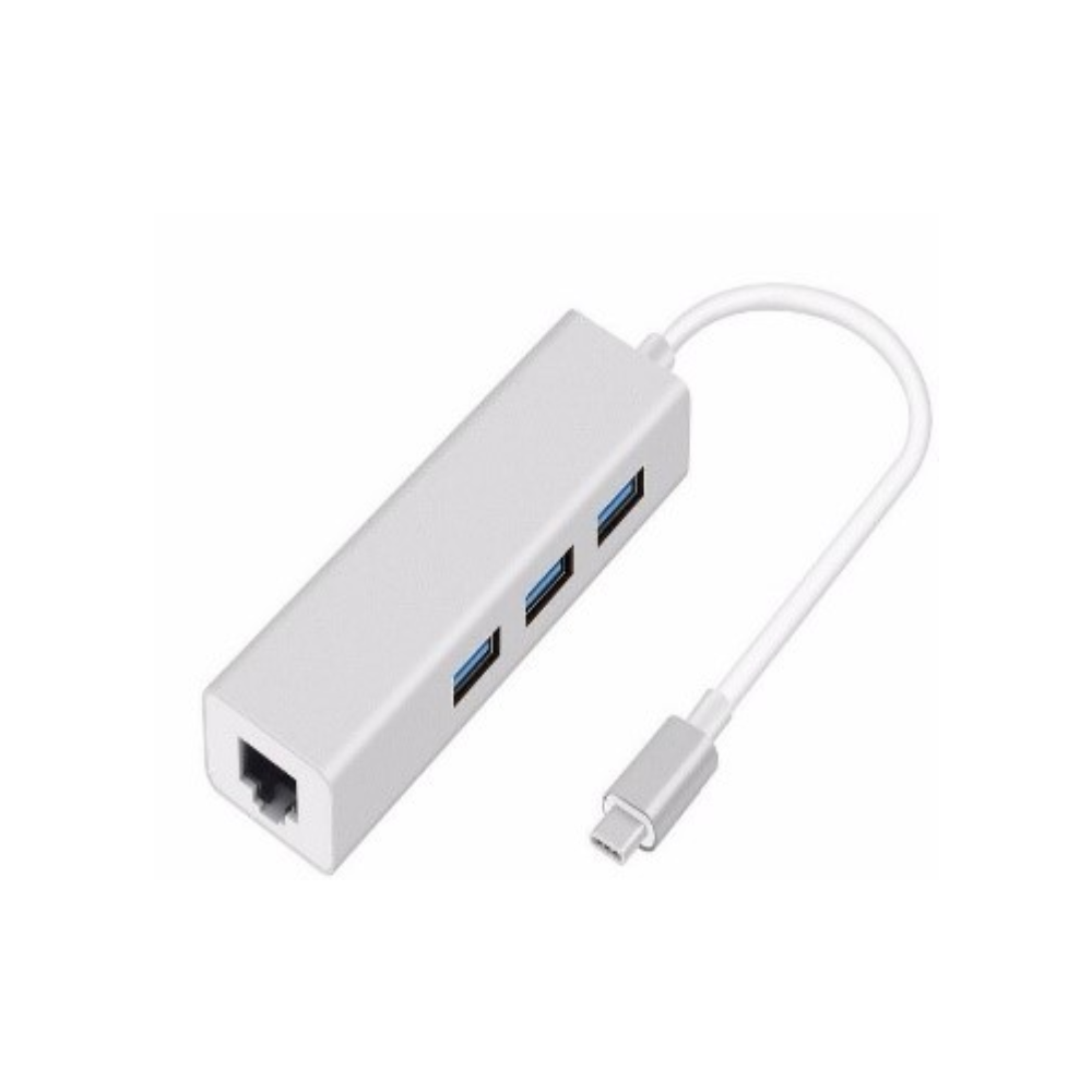 Type c to 3 Port Hub With Giga Lan - Victory Store