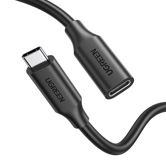 UGREEN 10387 USB TYPE-C MALE TO FEMALE 100W EXTENSION CABLE 1M ...