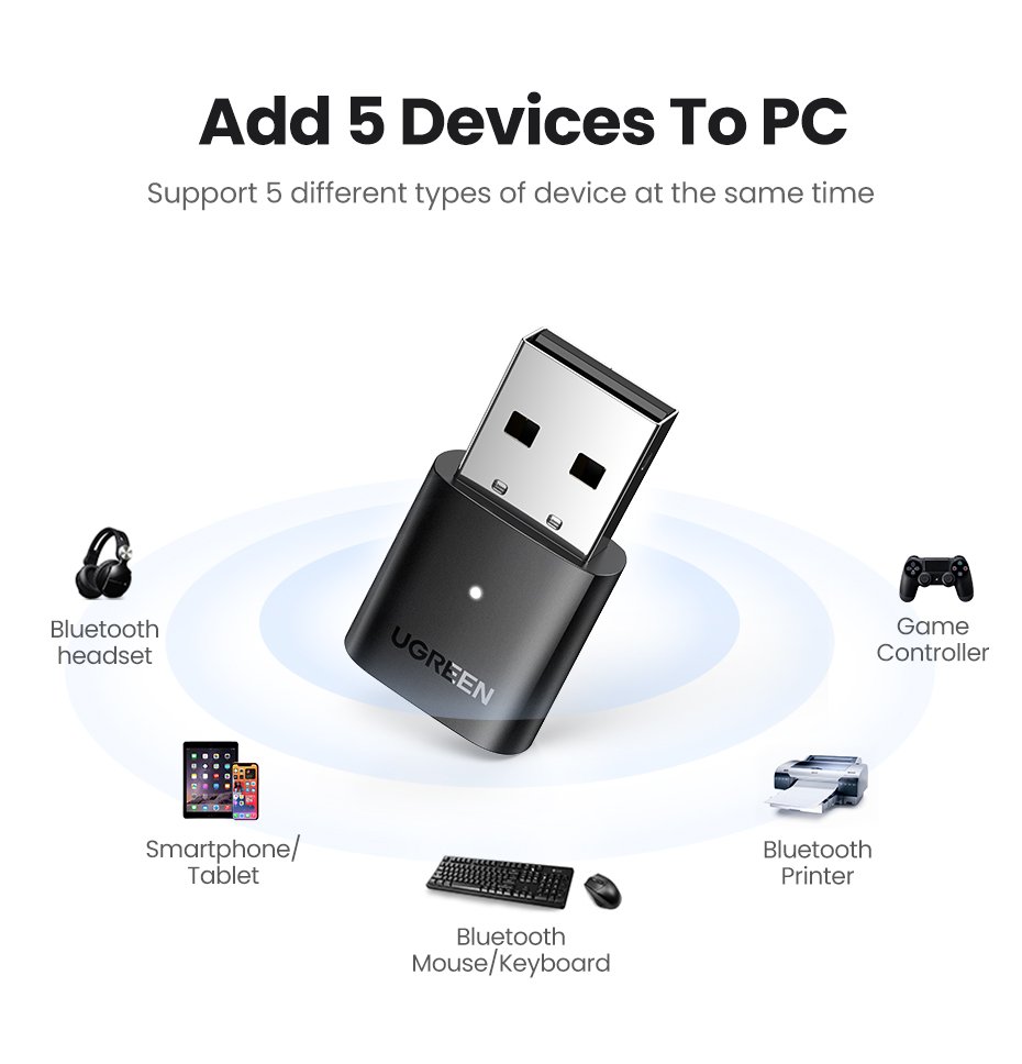 UGREEN 80889 USB BLUETOOTH 5.0 ADAPTER - Victory Store