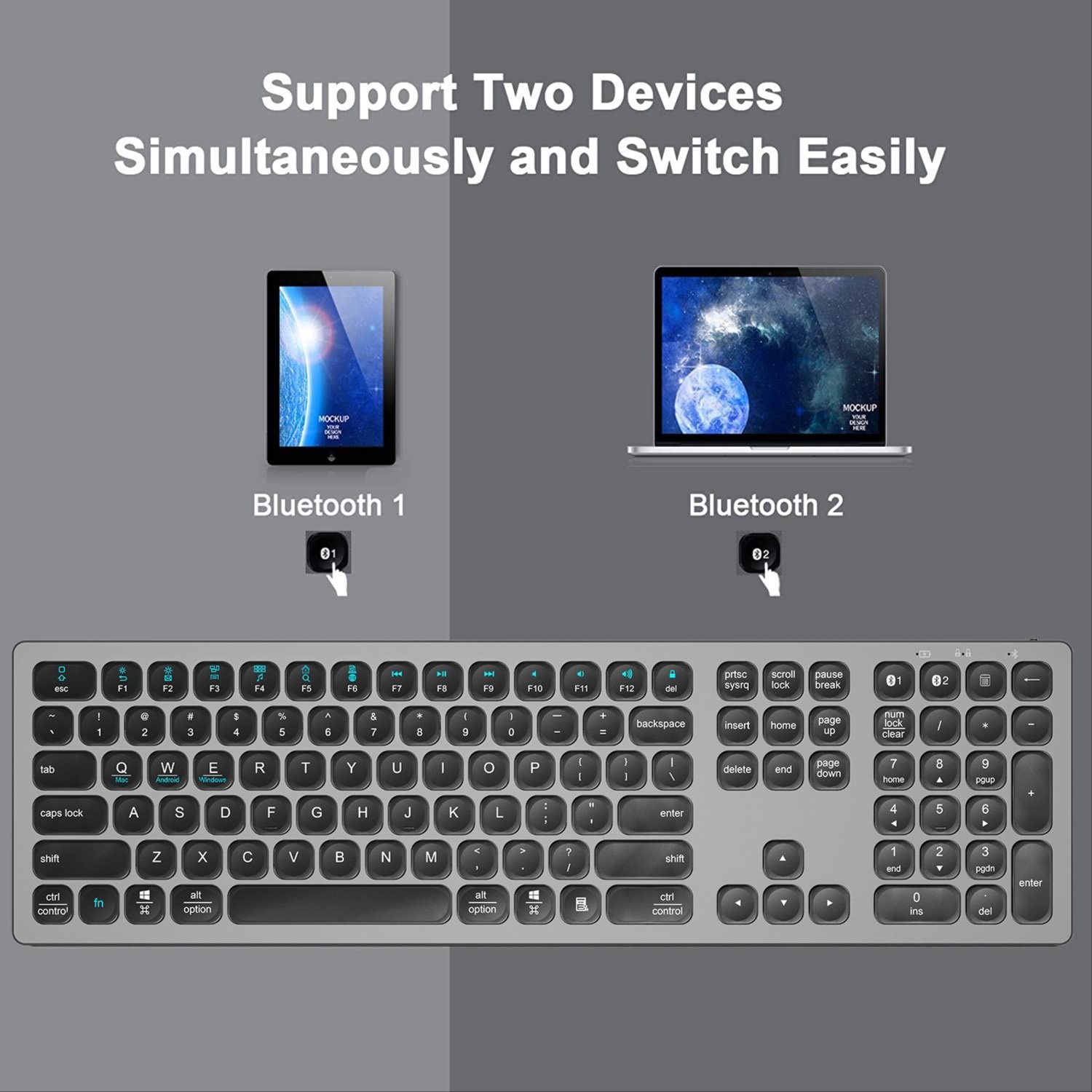 WIWU MKB-03 Wireless Rechargable Bluetooth Keyboard - Victory Store