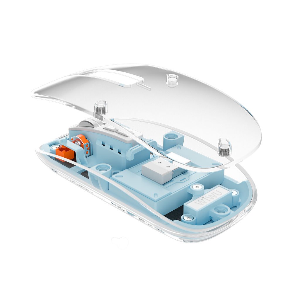 Wiwu WM105 Crystal RGB LED Backlit Transparent Design Mouse - Victory Store