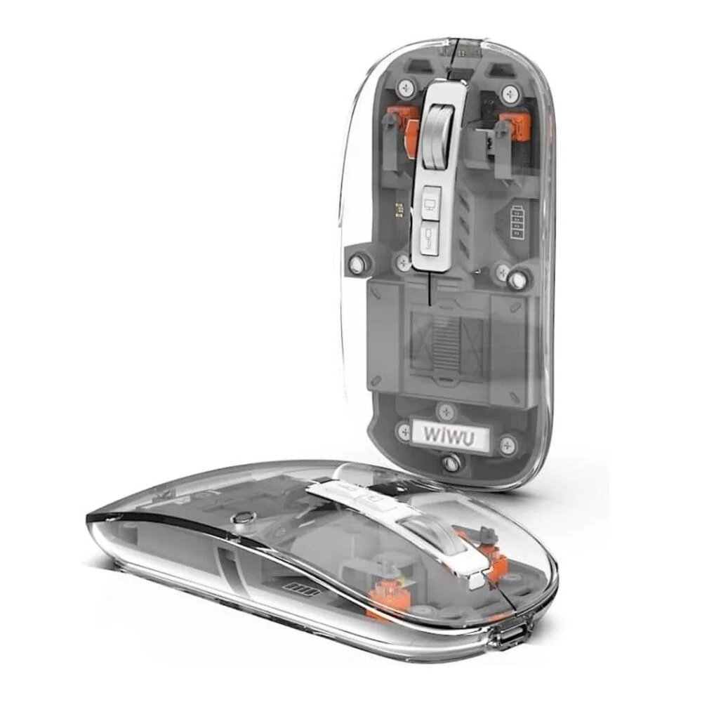 Wiwu WM105 Crystal RGB LED Backlit Transparent Design Mouse - Victory Store